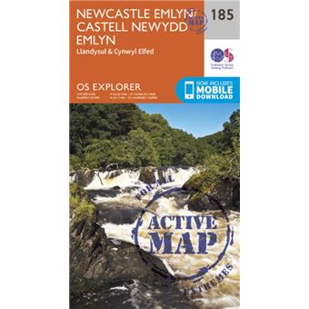 Os Explorer Map Active (185) Newcastle Emlyn, Llandysul And Cynwyl ...