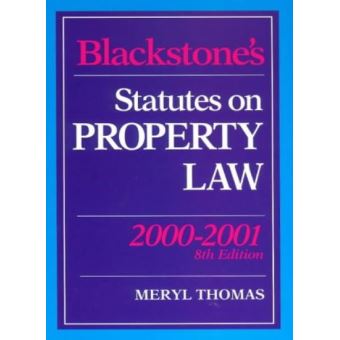 Blackstone's Statutes on Property Law 2000/2001 (Blackstone's Statute ...