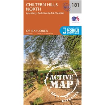 Os Explorer Map Active (181) Chiltern Hills North (Os Explorer Active ...