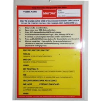 VHF DSC Mayday Procedure Card (Cockpit Cards) - [Version Originale ...