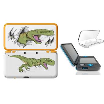 Coque NEW 2DS XL Dino Dinosaure T Rex Jurassic Vert transparente - Etui ...
