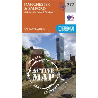 Os Explorer Map Active (277) Manchester And Salford (Os Explorer Active ...