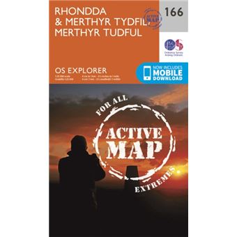 Os Explorer Map Active (166) Rhondda And Merthyr Tydfil (Os Explorer ...