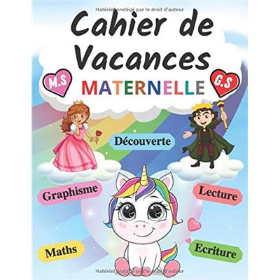 Cahier de Vacances Maternelle : écriture, découverte, activités de ...