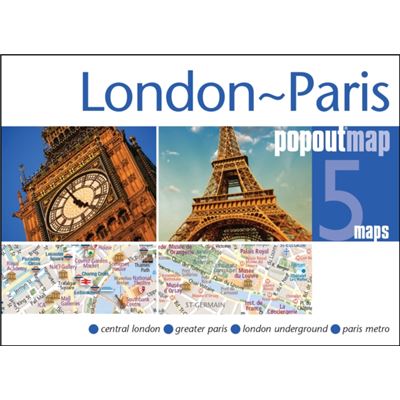 London & Paris Popout Map (Popout Maps) (Map) Popout Maps, - poche ...