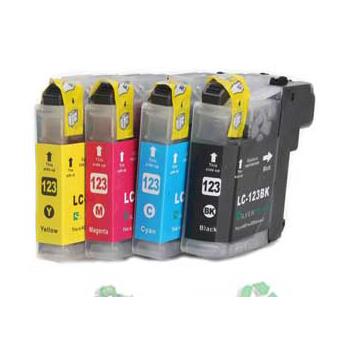 JET ENCRE- 4 cartouches compatibles Brother LC123/LC125/LC127/LC129 ...