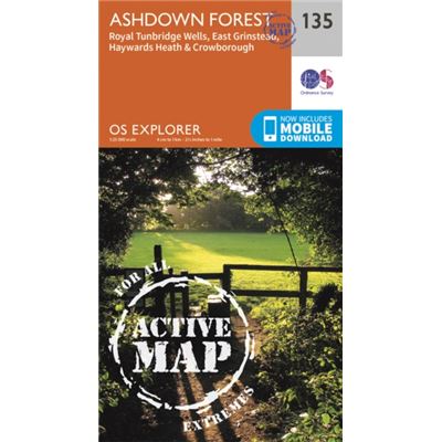 Os Explorer Map Active (135) Ashdown Forest (Os Explorer Active Map ...