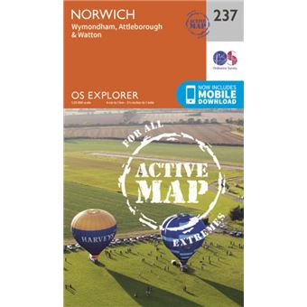 Os Explorer Map Active (237) Norwich (Os Explorer Active Map) (Map ...