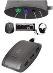 Hub 3 ports USB, 2 PS2, Audio+ micro, lecteur de cartes - Hub USB ...