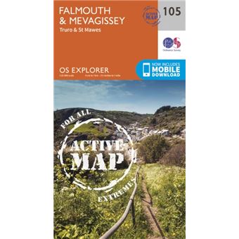 Os Explorer Map Active (105) Falmouth And Mevagissey, Truro And St ...