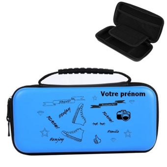 Etui pochette Switch LITE bleu personnalisee prenom Flash BFF tatoo ...