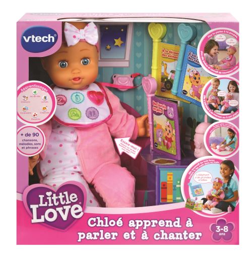 Poupée Vtech Little Love Chloé apprend à parler et à chanter - Poupon ...