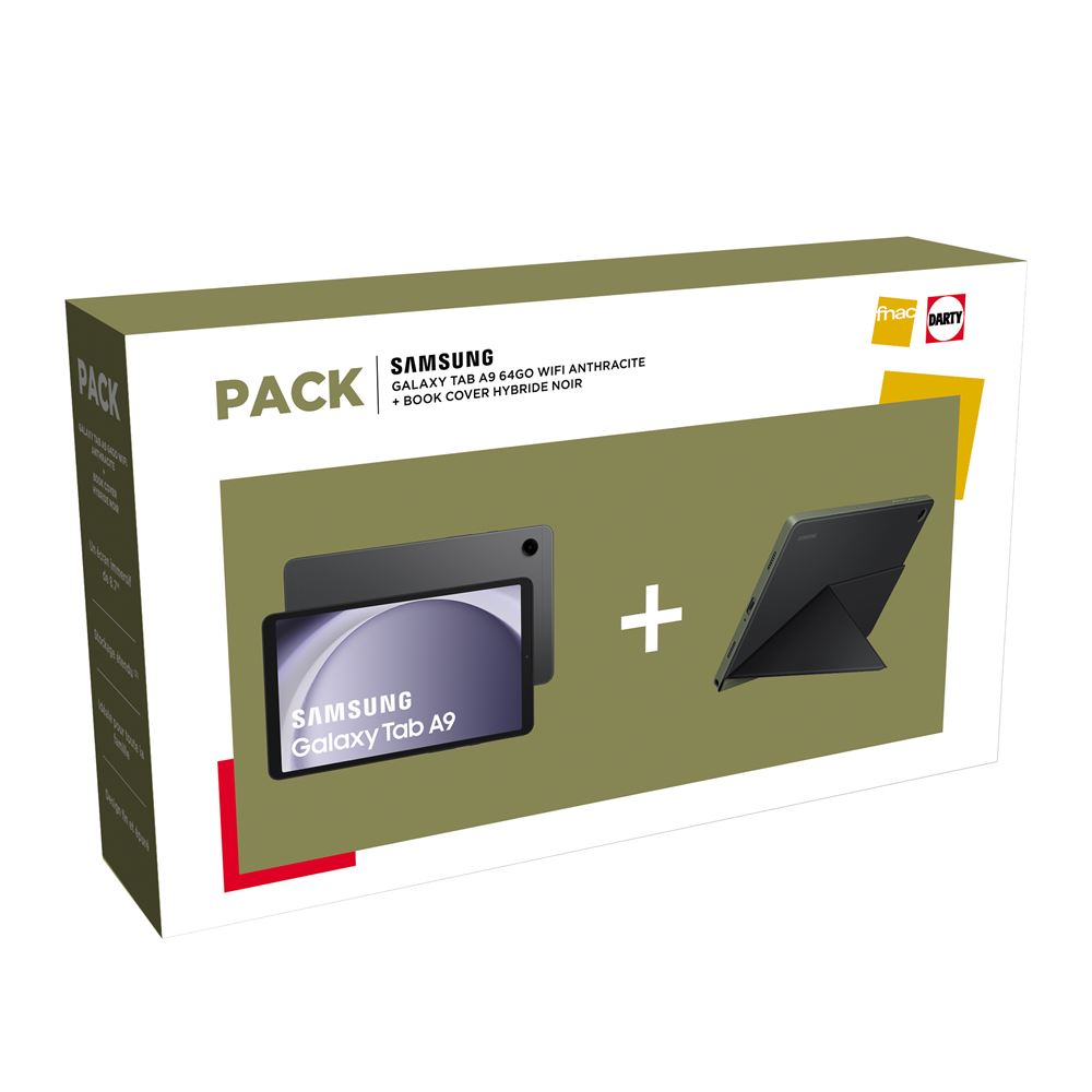 Pack Tablette Tactile Samsung Galaxy Tab A9 8,7" Wifi 64 Go Gris ...