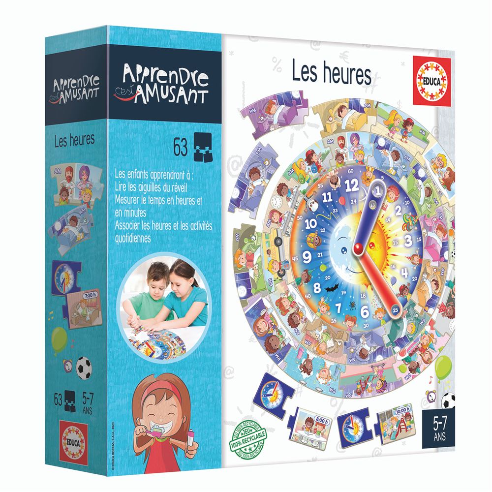 Jeu chiffres et calcul Educa Les Heures - Jeu chiffres et calcul - Achat & prix | fnac
