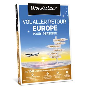 Coffret cadeau Wonderbox Vols Aller-Retour Europe 1 personne - Coffret ...