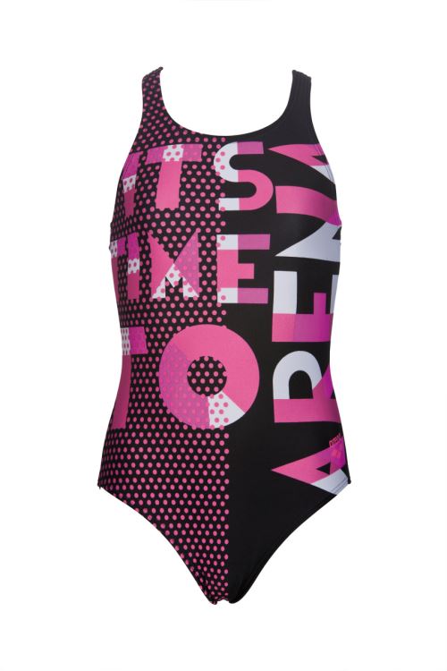 Maillot de bain Fille une pièce Arena Dashboard Jr Noir et rose Taille ...