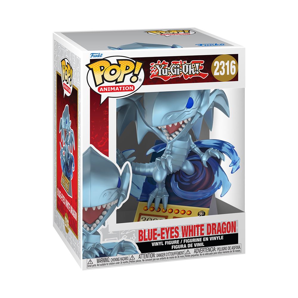 Figurine Funko Pop Animation Yu-Gi-Oh Blue-Eyes White Dragon Card ...