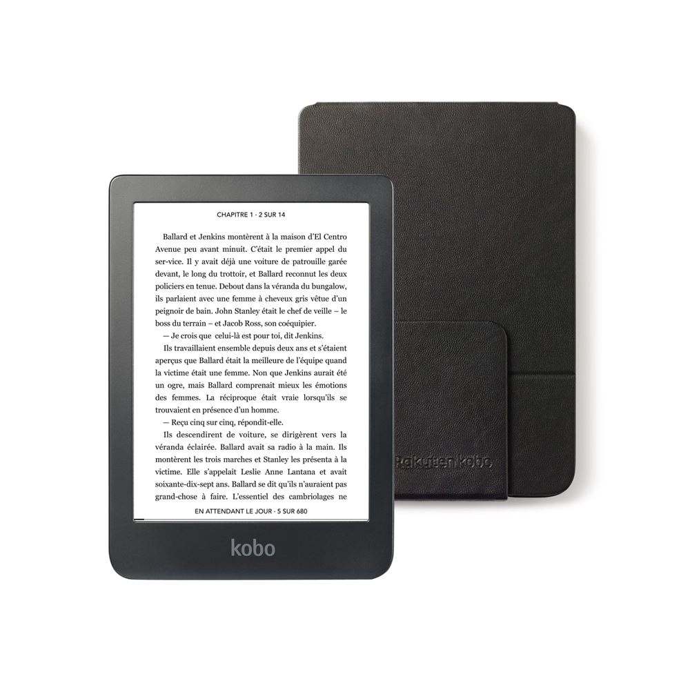 Pack liseuse numérique Kobo by Fnac Clara HD 6" 8 Go Noir et Etui ...