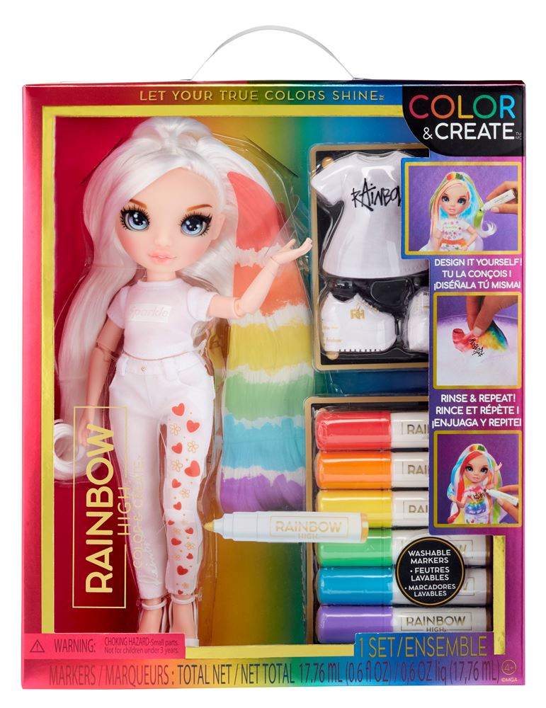 Poupée Rainbow High Color & Create Blue Eyes - Poupée - Achat & prix | fnac