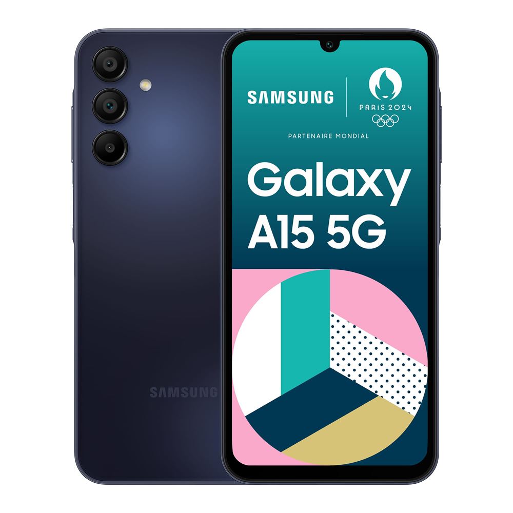 Smartphone Samsung Galaxy A15 6,5" 5G Double nano SIM 128 Go Bleu nuit - Smartphone - Achat ...