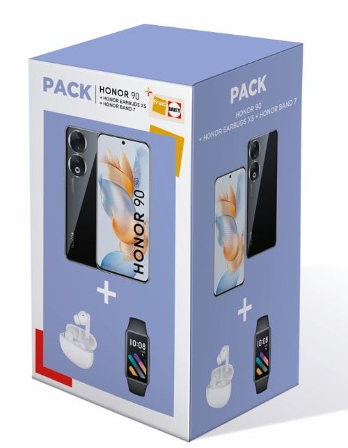 Pack Smartphone Honor 90 6.7" 5G Double nano SIM 512 Go Noir minuit ...