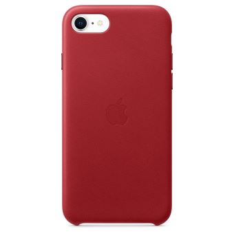 Coque en cuir Apple Rouge pour iPhone SE 2020 - Etui pour téléphone ...