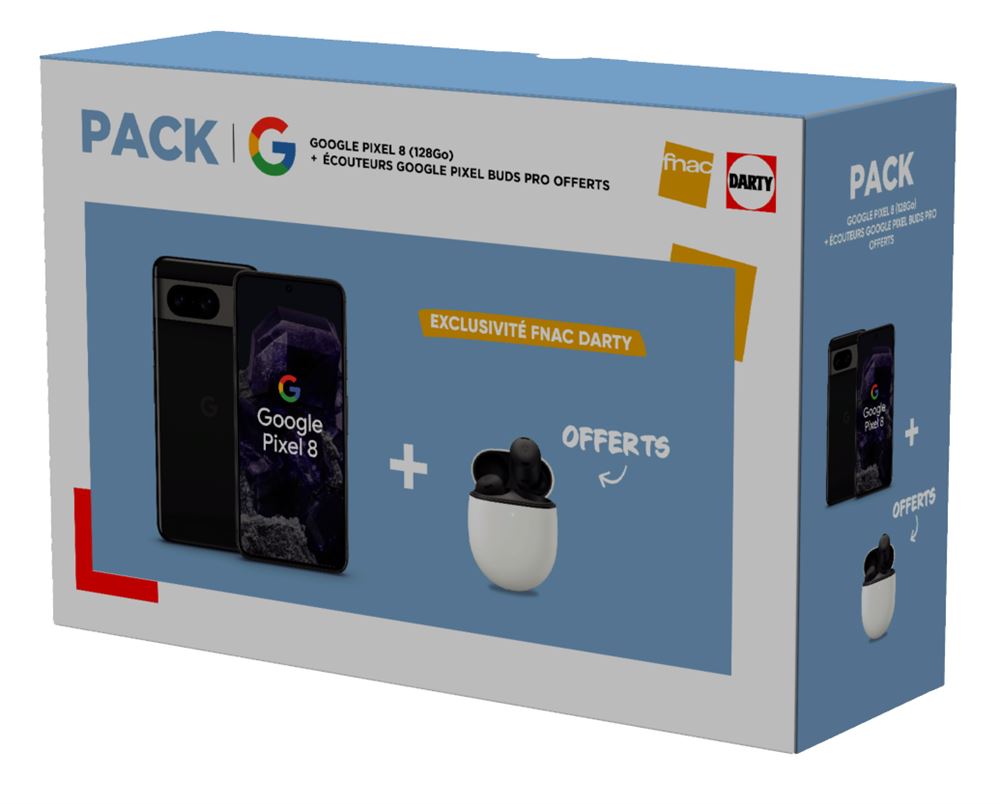 -9% sur Pack Smartphone Google Pixel 8 6,2" 5G Double SIM 128 Go Noir + Pixel Buds Pro ...