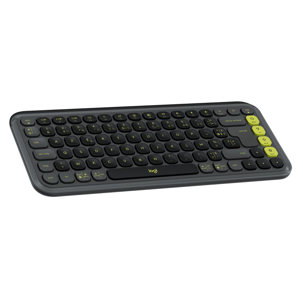 Clavier sans fil Azerty Logitech Pop Icon Keys Bluetooth Graphite ...