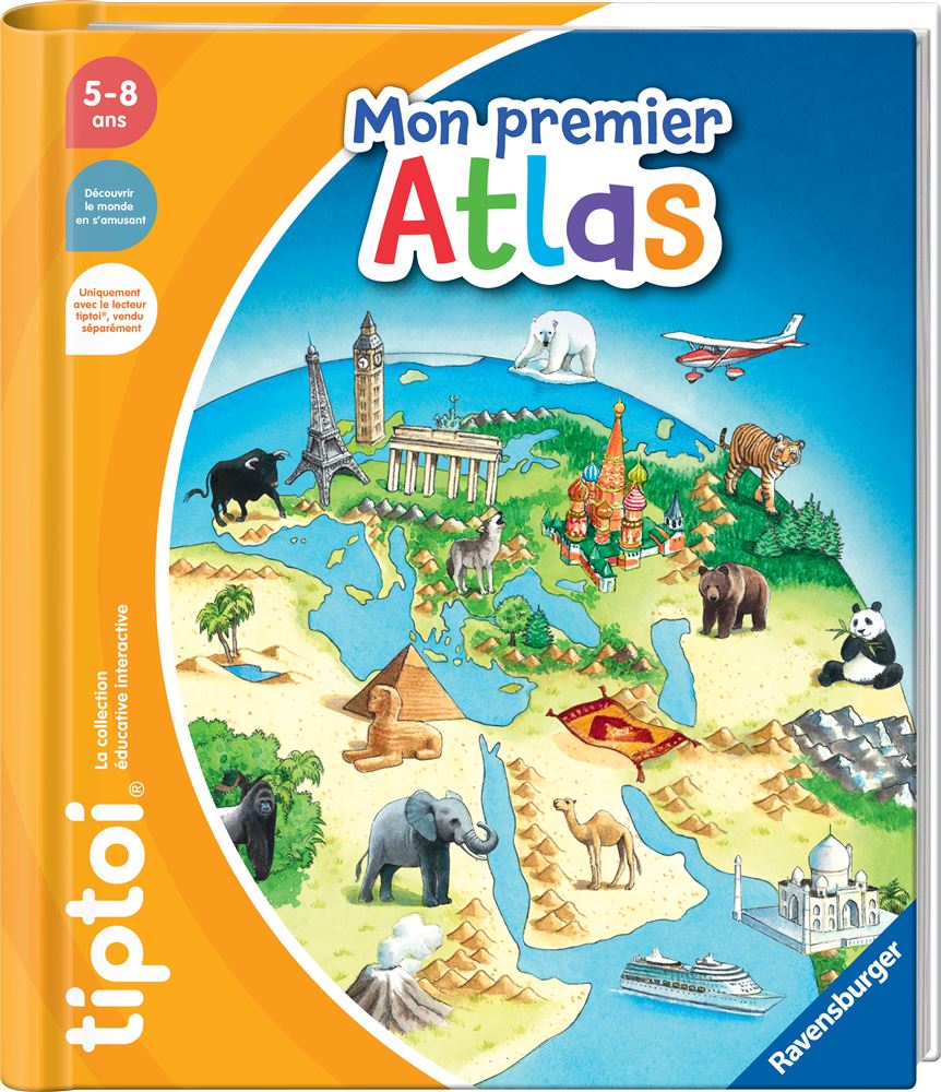 Jeu éducatif Ravensburger Tiptoi Mon premier Atlas - Autre jeux éducatifs et électroniques ...