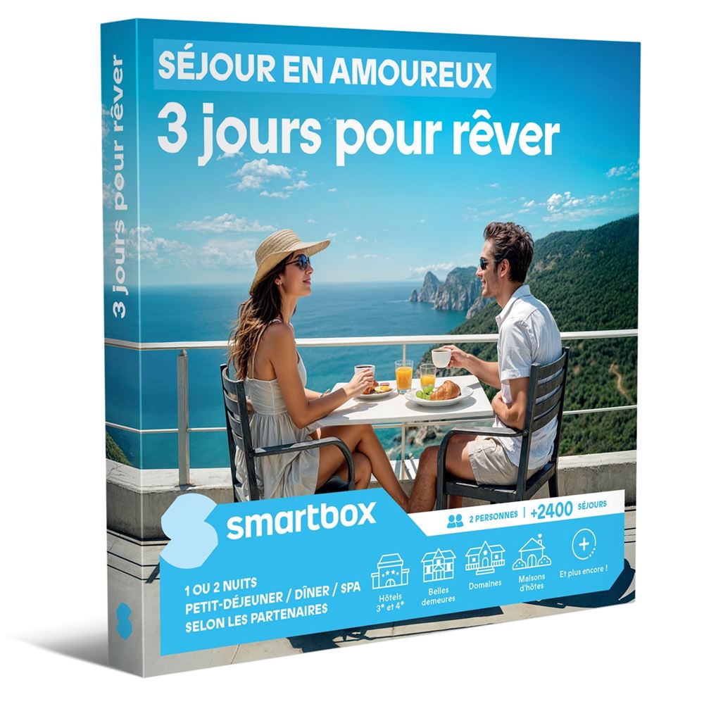 Coffret cadeau SmartBox Séjour en amoureux 3 jours pour rêver - Coffret ...