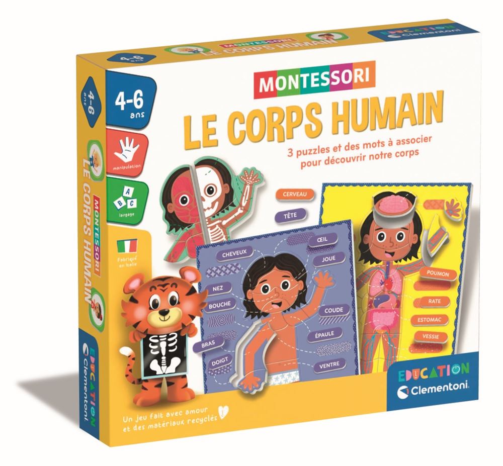 Jeu éducatif Clementoni Le corps humain Montessori - Autre jeux ...
