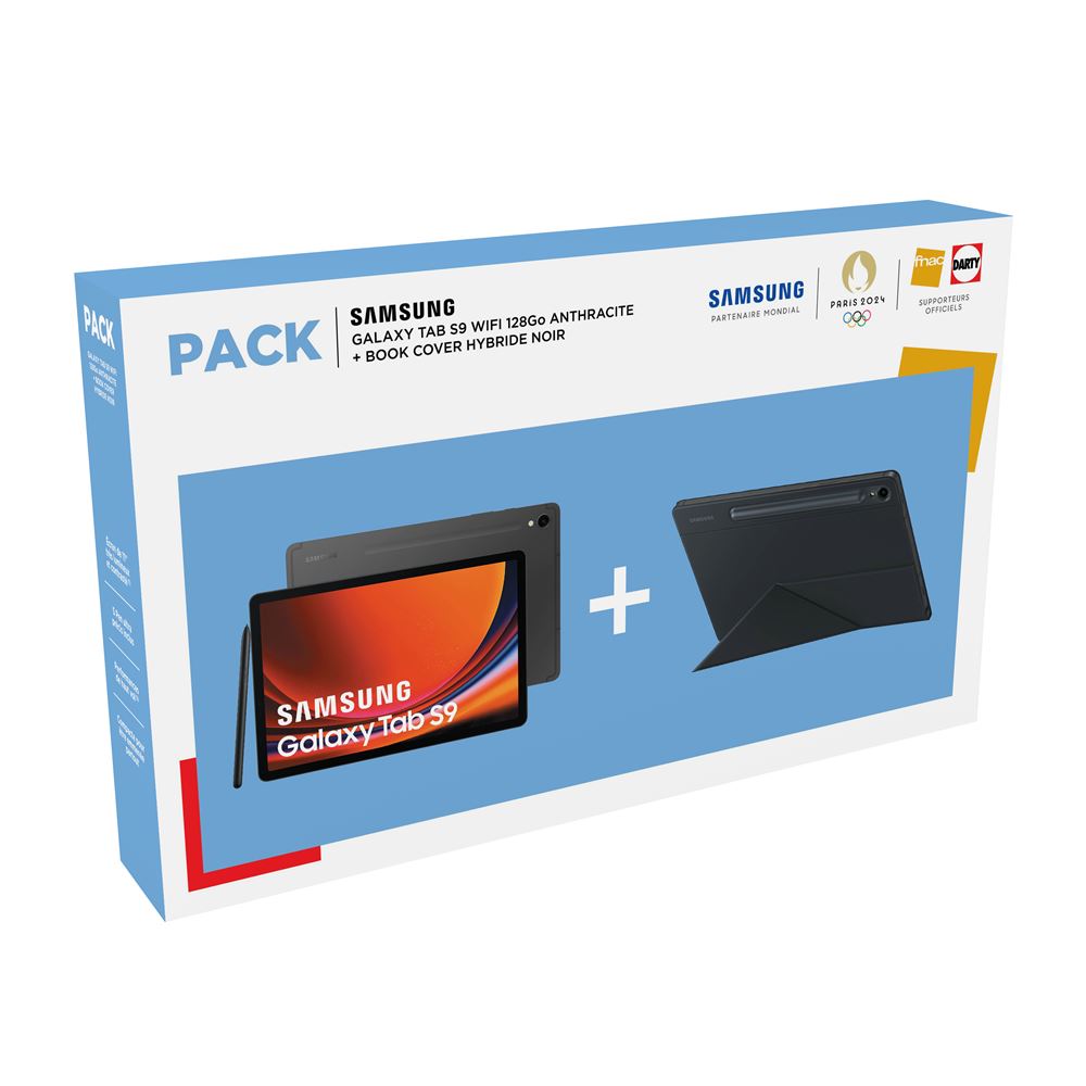 Pack Tablette tactile Samsung Galaxy Tab S9 11" Wifi 128 Go Anthracite ...