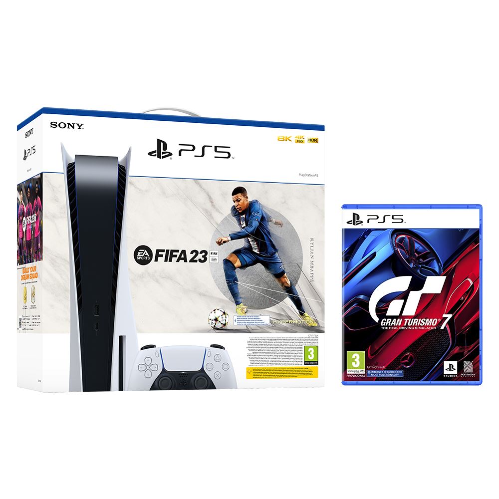 Pack Console Sony PlayStation 5 + FIFA 23 + Gran Turismo 7 - Console ...