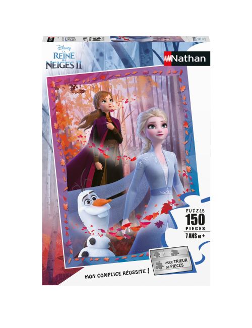 -1€72 sur Puzzle 150 pièces Nathan Elsa Anna et Olaf Disney La Reine ...