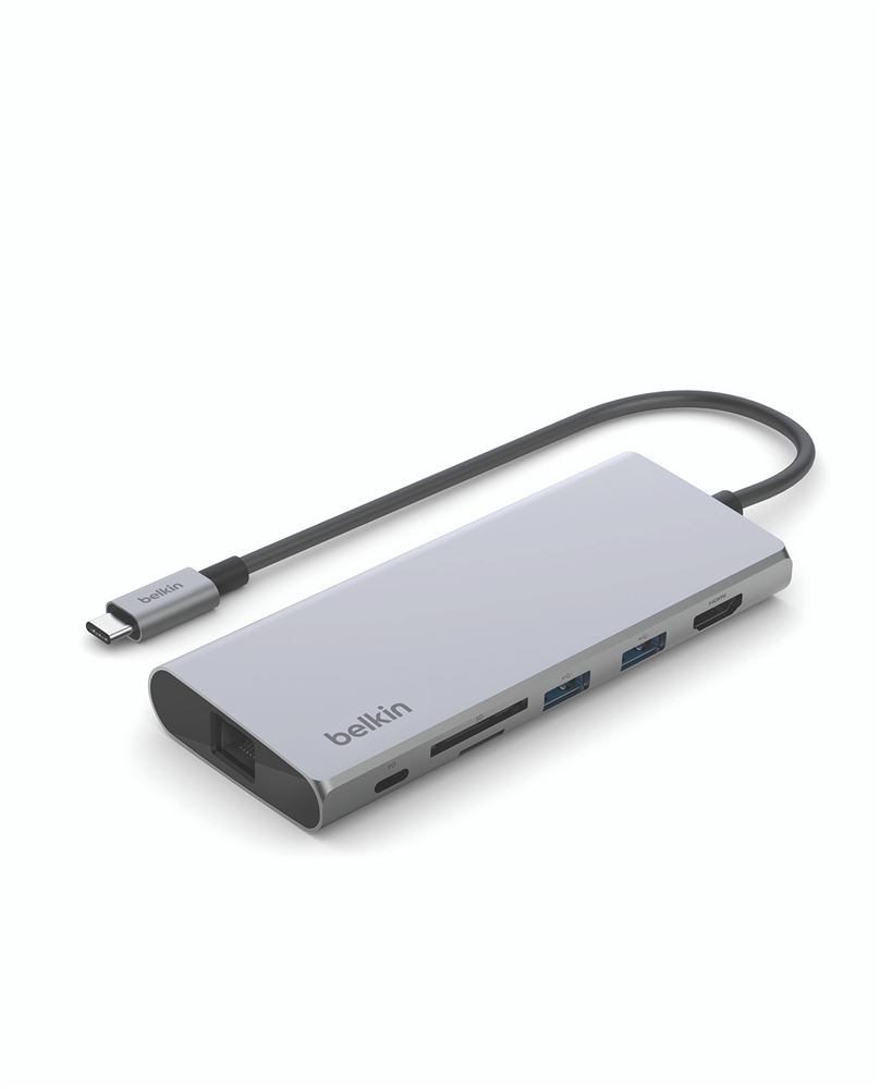 Hub multimédia USB-C Belkin 2ème génération Gris - Hub USB - Achat ...