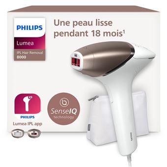 Épilateur à lumière pulsée Philips Lumea série 8000 SenseIQ BRI945 Blanc et Rose - Achat & prix ...