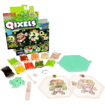 Mini Kit 4 Créations Qixels Glow Thème Zombies Kanaï Kids - Autres jeux ...