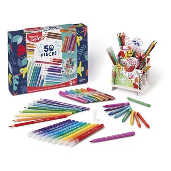 Crayons de couleur et feutres Maped Creativ Kit 50 pièces - Crayon de ...