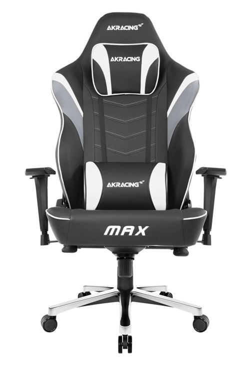 Chaise Gaming AkRacing Série Masters Max Noir et blanc - Chaise gaming ...
