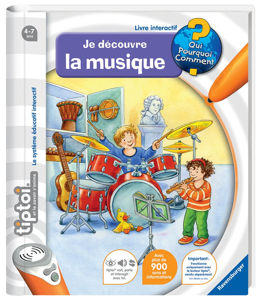 Jeu éducatif Ravensburger Tiptoi Je découvre la musique - Autre jeux éducatifs et électroniques ...
