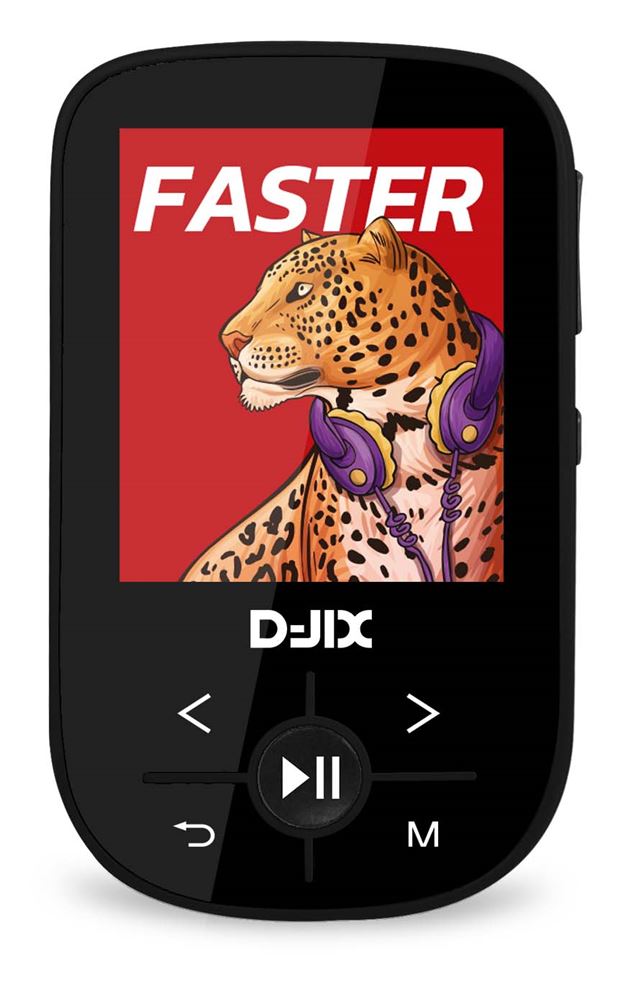 Baladeur MP4 Bluetooth Djix C100 avec clip sport 360° Noir - Baladeur ...