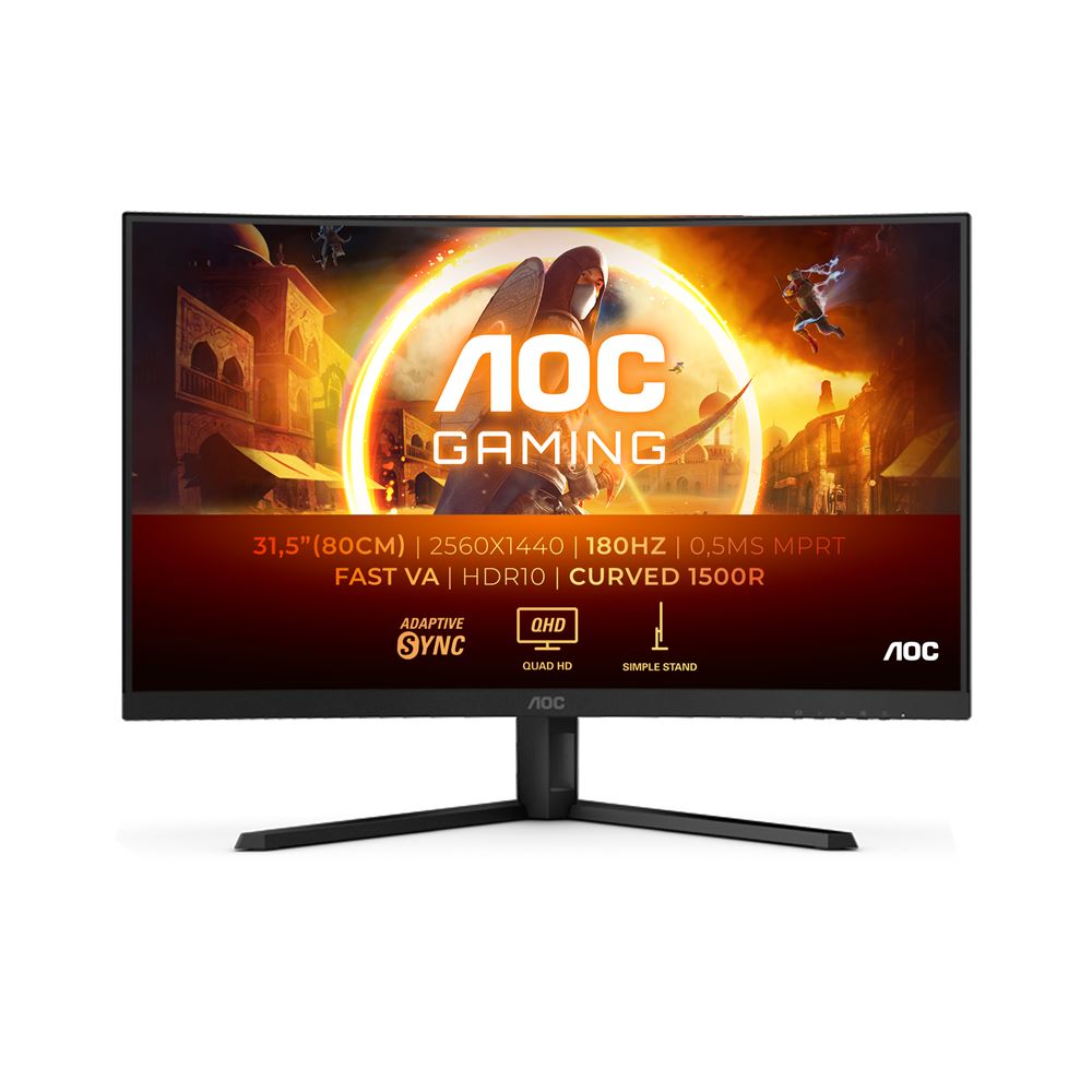 Ecran PC gaming AOC CQ32G4VE 32" Incurvé 180 Hz QHD Noir et Gris ...