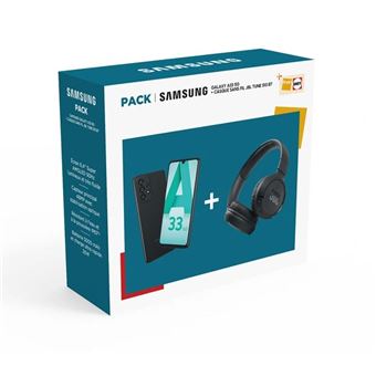 Pack Smartphone Samsung Galaxy A33 6.4" 5G Double SIM 128 Go Noir + Casque supra-auriculaire ...