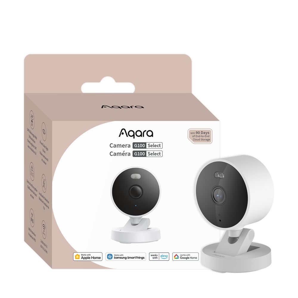 Caméra de surveillance connectée Aqara G100 Select intérieure-extérieure Blanc - Caméra de ...