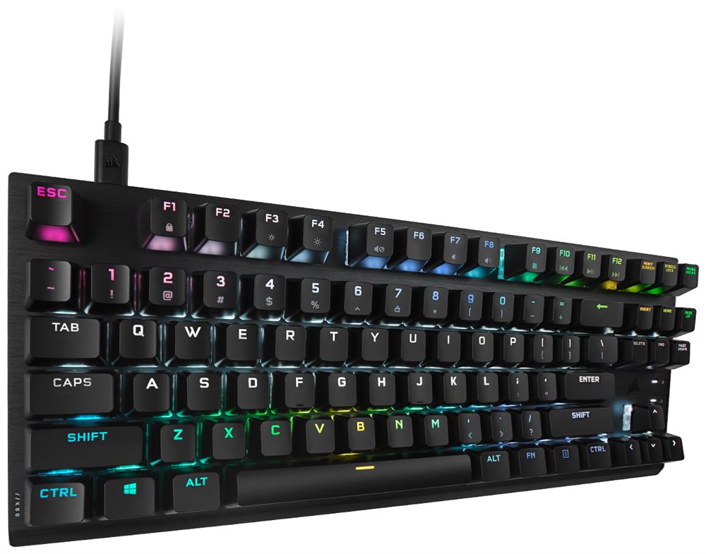 Clavier filaire gaming Qwerty Corsair K60 Pro TKL CH-911D01A-FR RGB ...