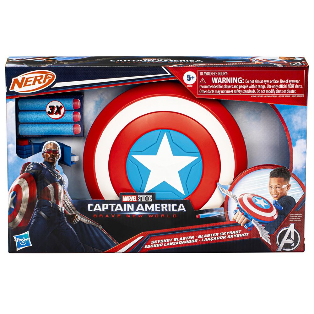 Hasbro Nerf Skyshot Blaster Marvel Studios Captain America Brave New ...