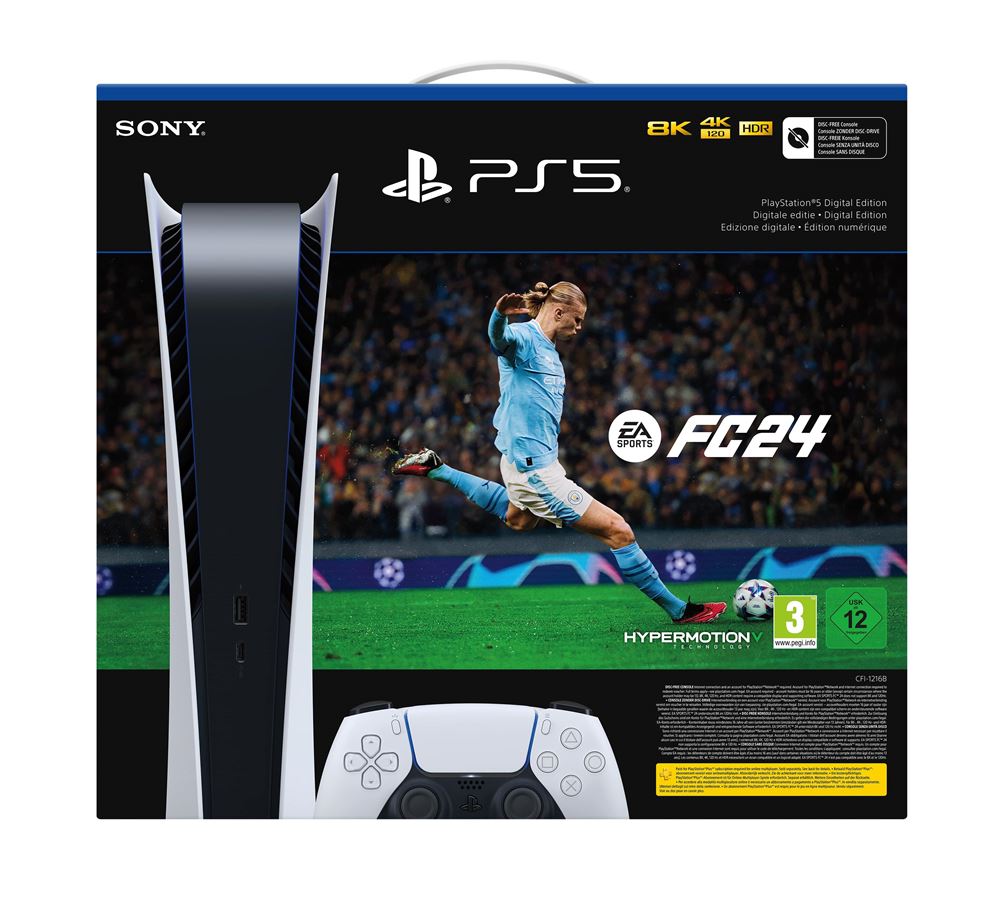 PlayStation 5 Digitale editie consolepakket + EA Sports FC24 - PlayStation 5 Console bij Fnac.be