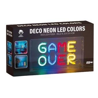 Deco Neon LED Geek Monkeys Modèle Game Over - Autre accessoire gaming ...