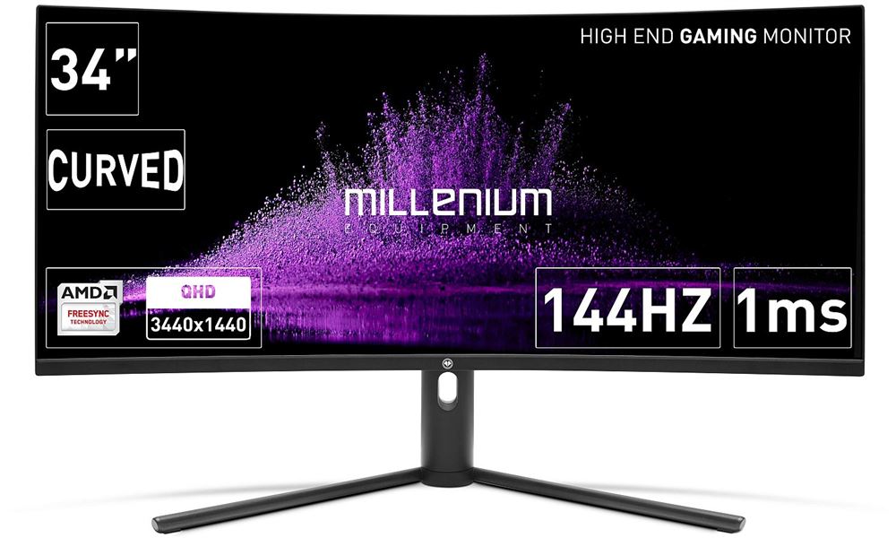 Ecran PC Gaming Millenium MD34 PRO 34" Ecran incurvé QLED Noir - Ecrans ...