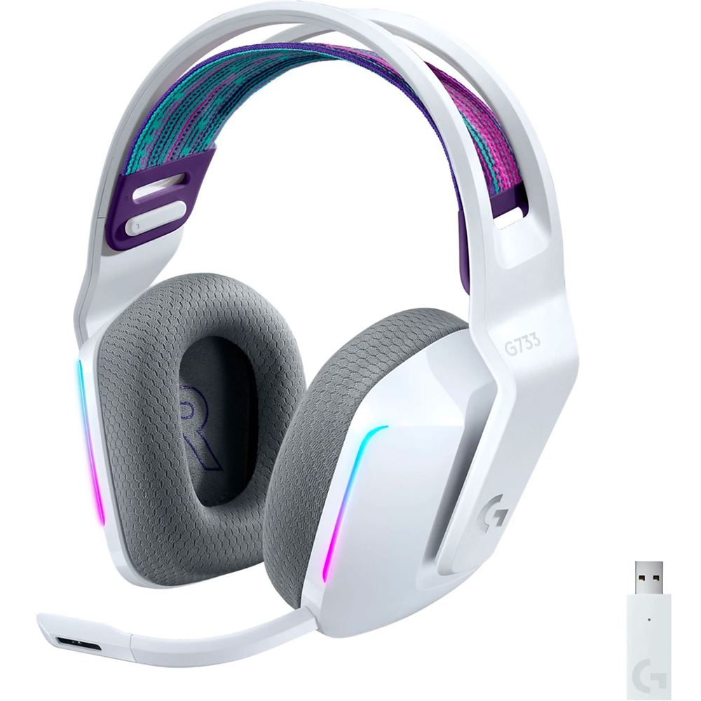 Logitech Lightspeed RGB Wireless Gaming Headset G733 Weiß - PC-Headset ...